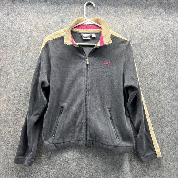 Puma | Sweaters | Puma Sweater Women Medium Gray Full Zip Pockets Mock ...